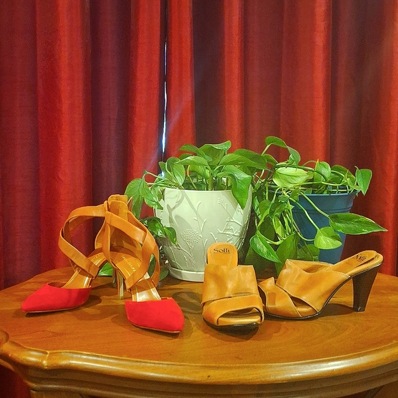 Soffe | Shoes | Pair Of Shoes Red Enzo Anciolini 85 And Tan Sofft 9 ...